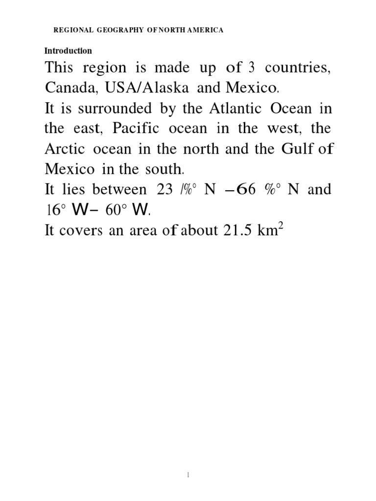 s2 North America Notes | PDF | North America | Geomorphology