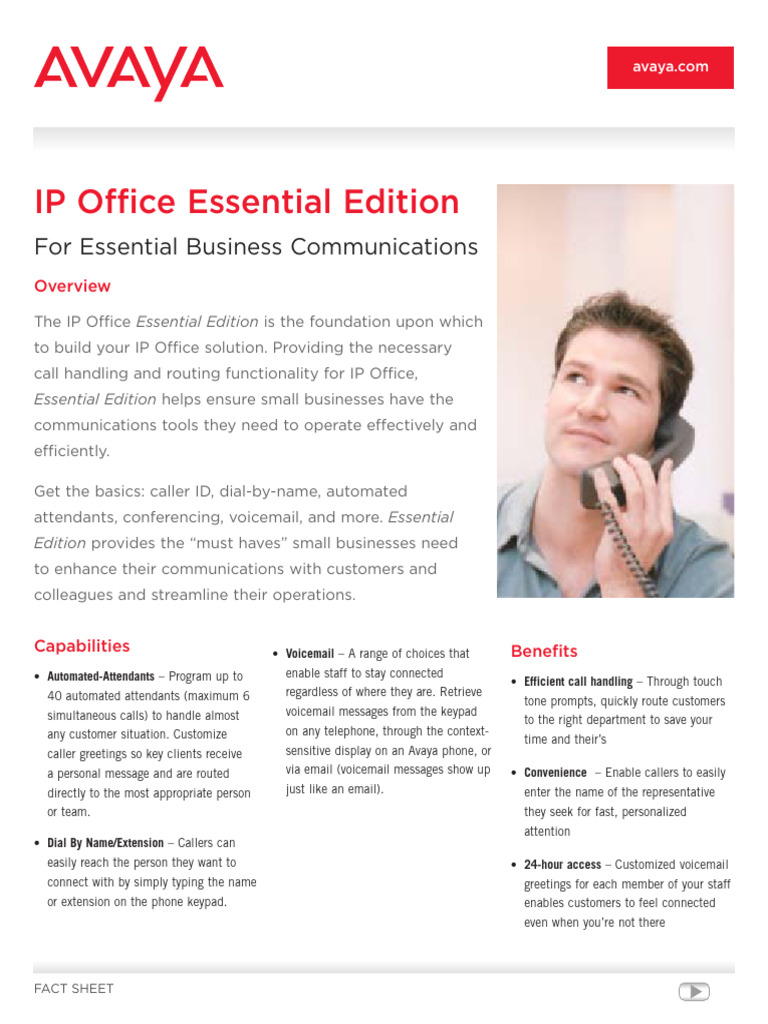 Avaya IP Office 500 Essential Edition | PDF | Voicemail | Telephone