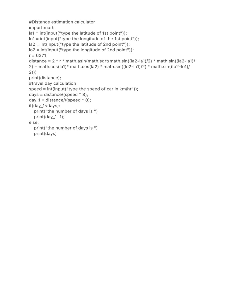 #Distance Estimation Calculator | PDF | Teaching Methods & Materials ...