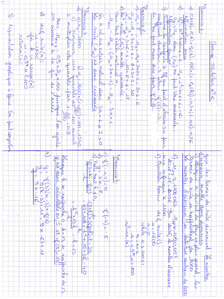 DS Bilan 2 Corrige 1ère | PDF