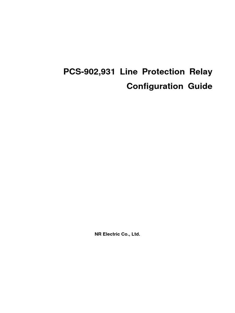 PCS-902,931 Line Protection Relay Configuration Guide - V1.02 | PDF ...