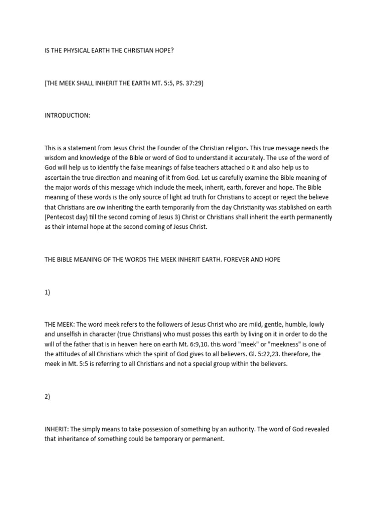 A New Heaven and A New Earth | PDF | Heaven | Eternal Life (Christianity)