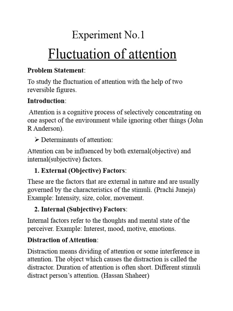 Psychology | PDF | Attention | Experiment