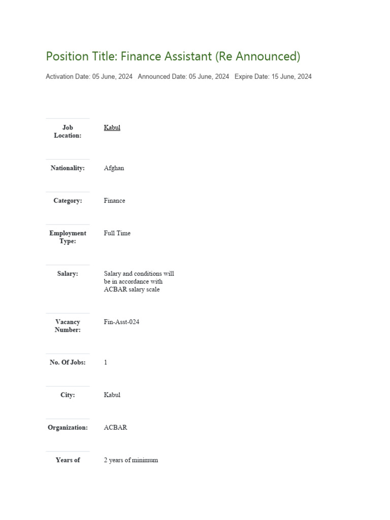 ACBAR | PDF | Afghanistan | Non Governmental Organization