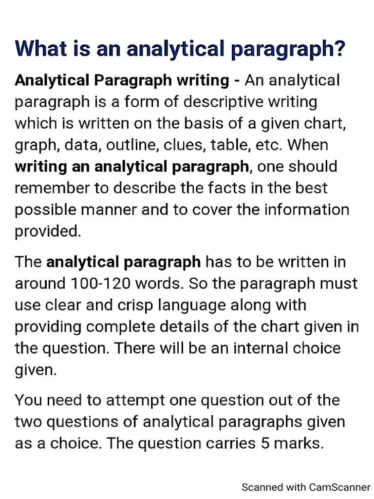 Analytical Paragraph 1 | PDF