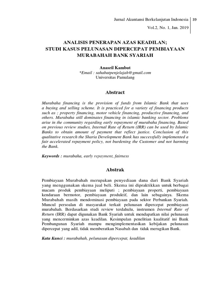 Analisis Penerapan Azas Keadilan Studi Kasus Pelun | PDF