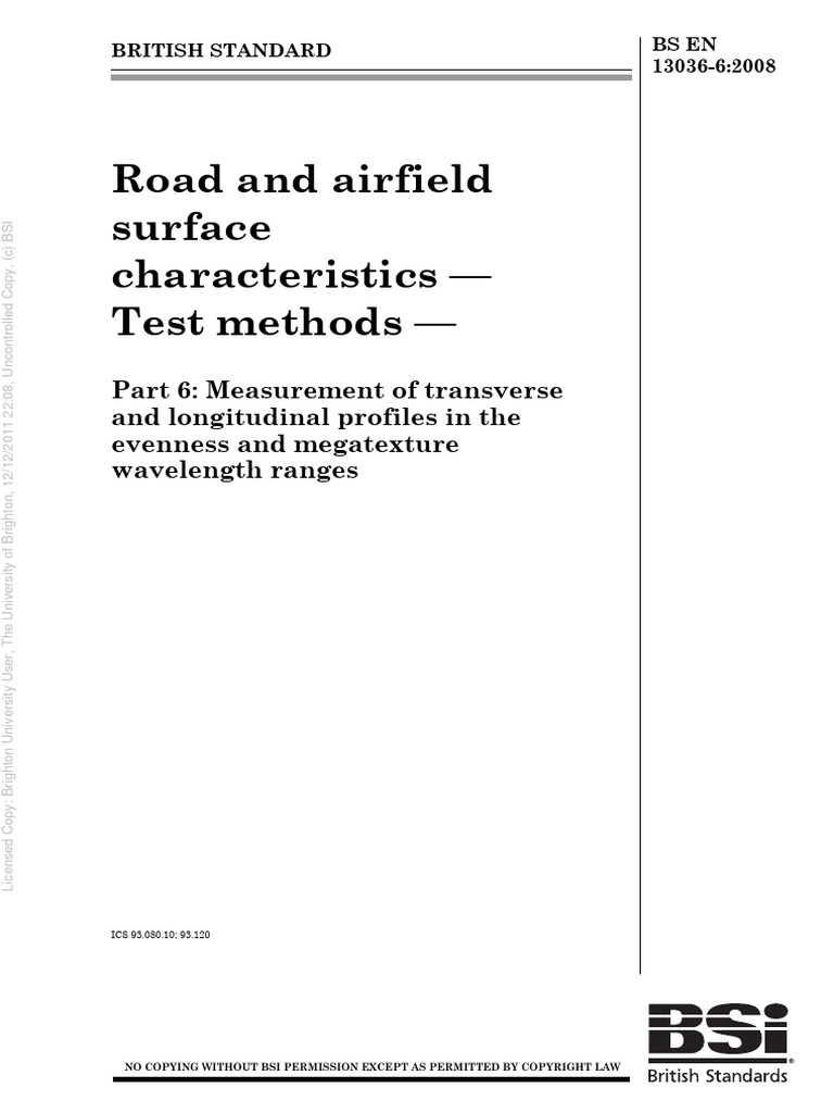 Road & Airfield Surface Testing Guide | PDF