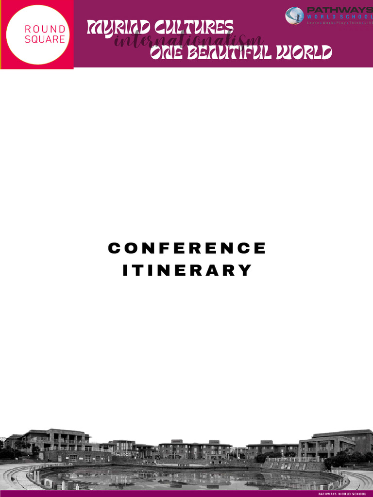 Pathways Conference Itinerary | PDF