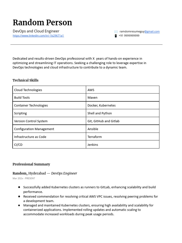 Demo Resume-1 | PDF | Cloud Computing | Computer Science