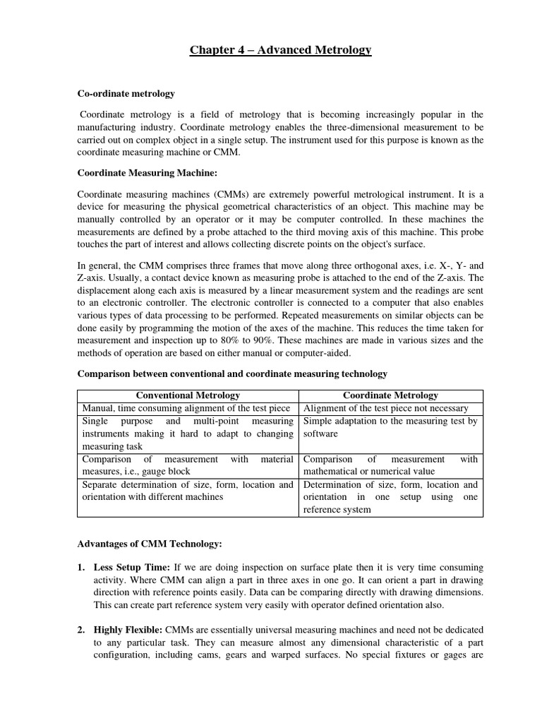 Chapter 4 - Advanced Metrology | PDF