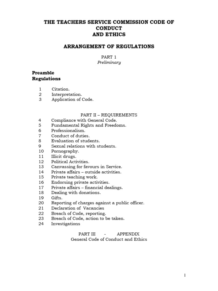 Code of Regulations For Teachers | PDF | Confidentiality | Conflict Of ...
