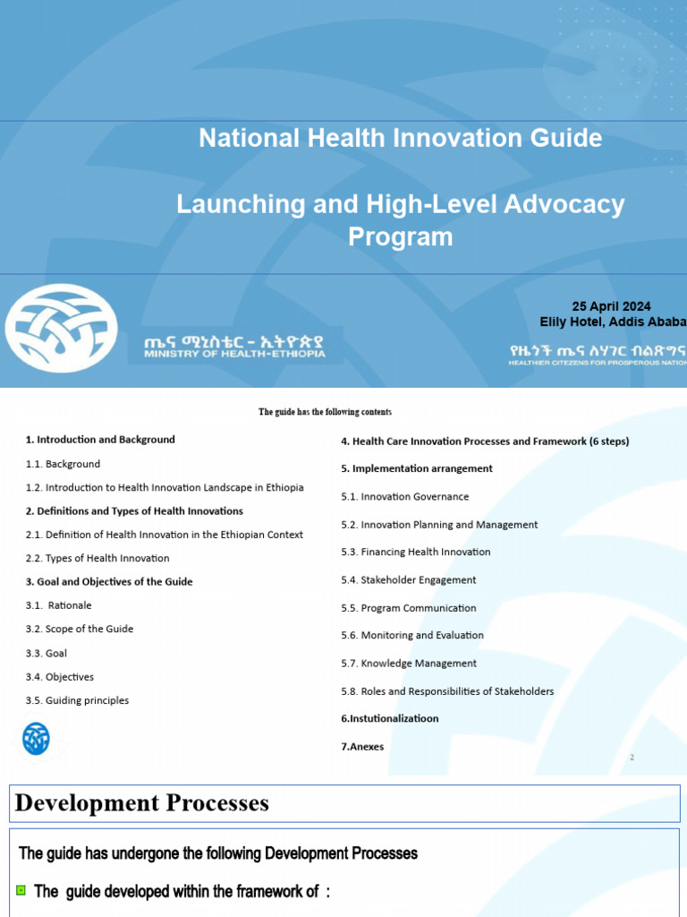 Ethiopian Health Innovation Framework | PDF | Innovation | Governance