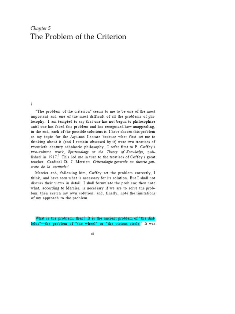 Chisholm Phil107 | PDF | Empiricism | Knowledge