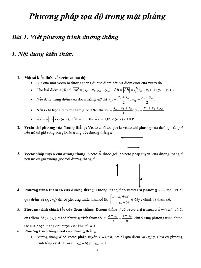 Chuyen de Phuong Phap Toa Do Trong Mat Phang 1 | PDF