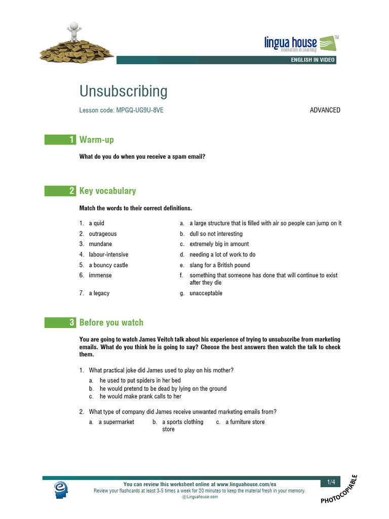 Unsubscribing | PDF
