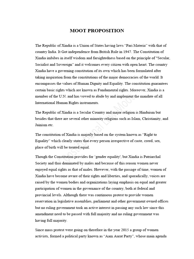 Constitutional Law Moot | PDF | Constitution | Human Rights