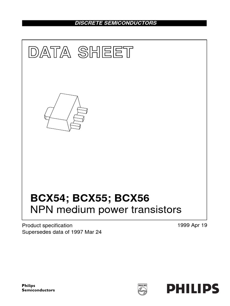 BCX54 6 | PDF | Bipolar Junction Transistor | Transistor