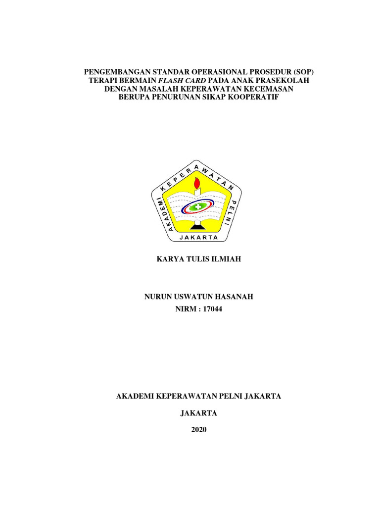 SOP Terapi Bermain untuk Anak Prasekolah | PDF