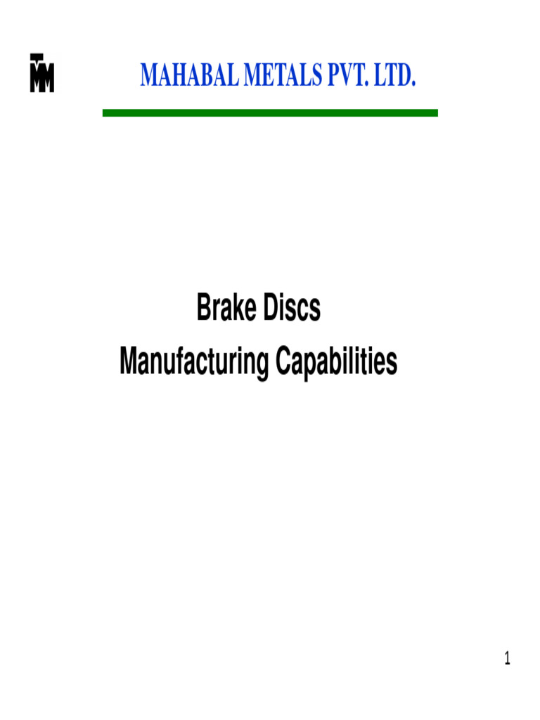 Brake Disc & Drum MFG Capabilities - Final | PDF | Foundry | Motor Vehicle