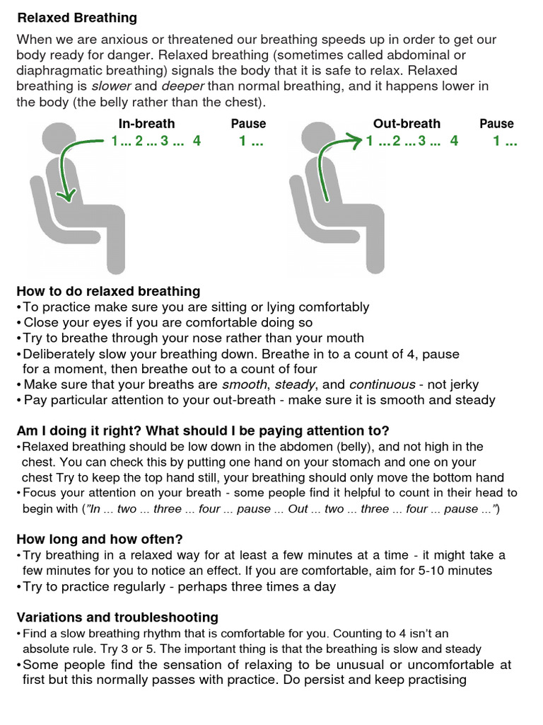 Relaxed Breathing En Us 1 Pdf
