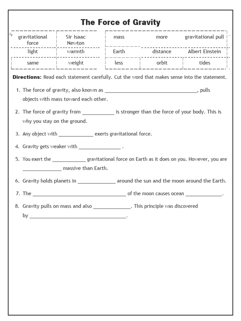 Task2 Gravity | PDF | Science & Mathematics | Young Adult