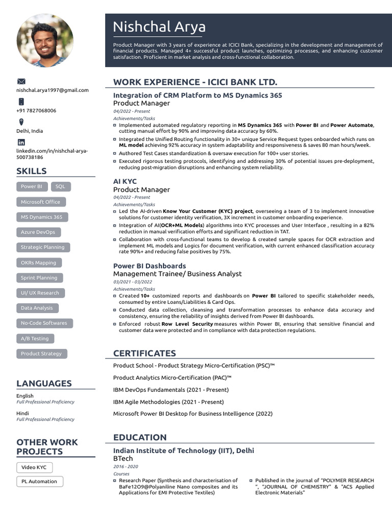 Nishchal's Resume | PDF | Computing | Information Technology