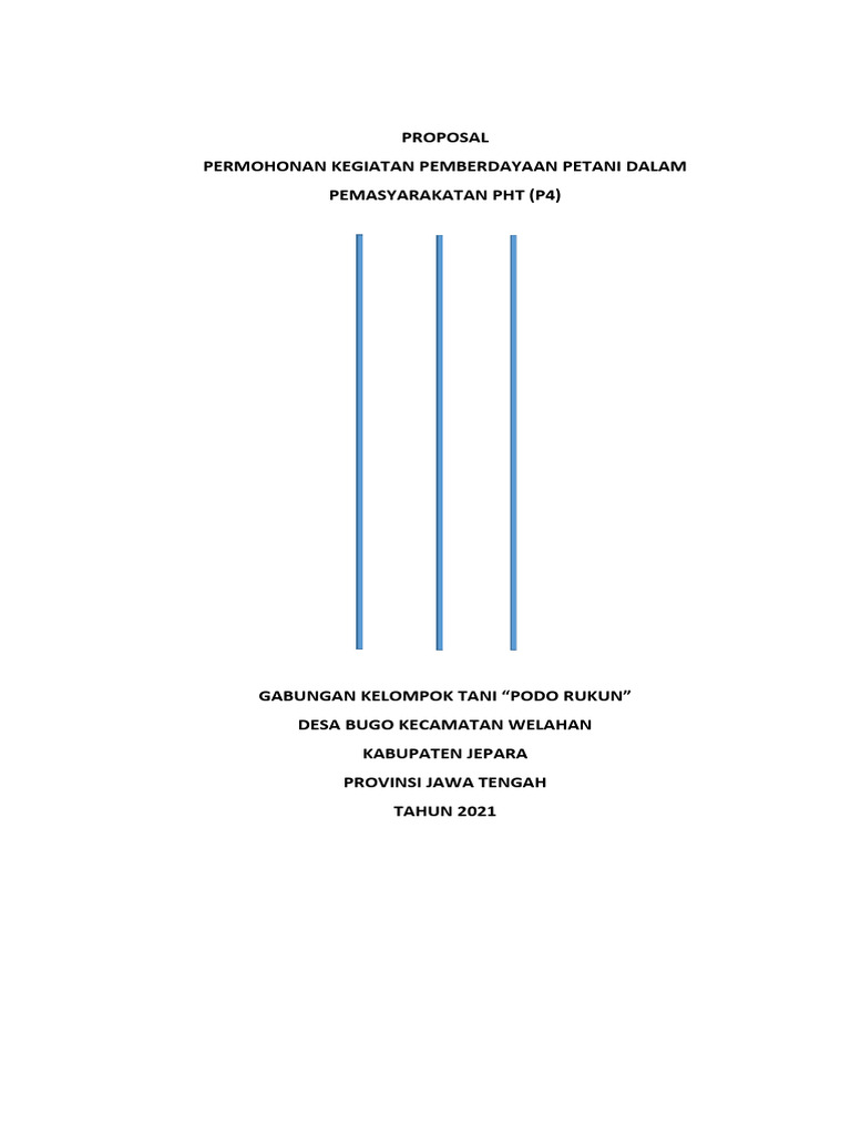 Proposal P4 Bugo 2022 | PDF | Teknologi & Rekayasa