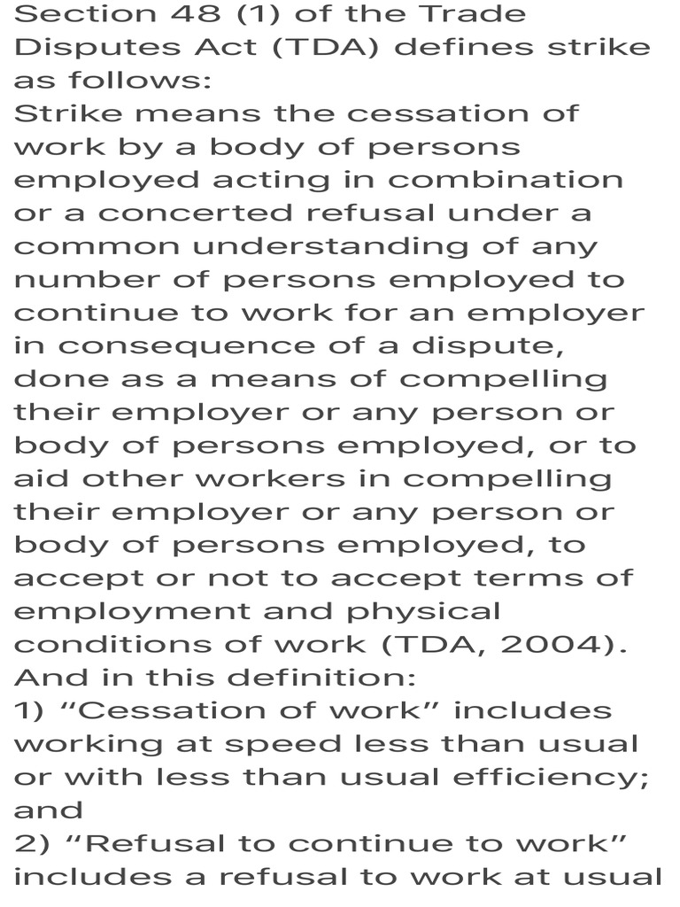 Strike Procedures Under TDA in Nigeria | PDF | Business | Finance ...