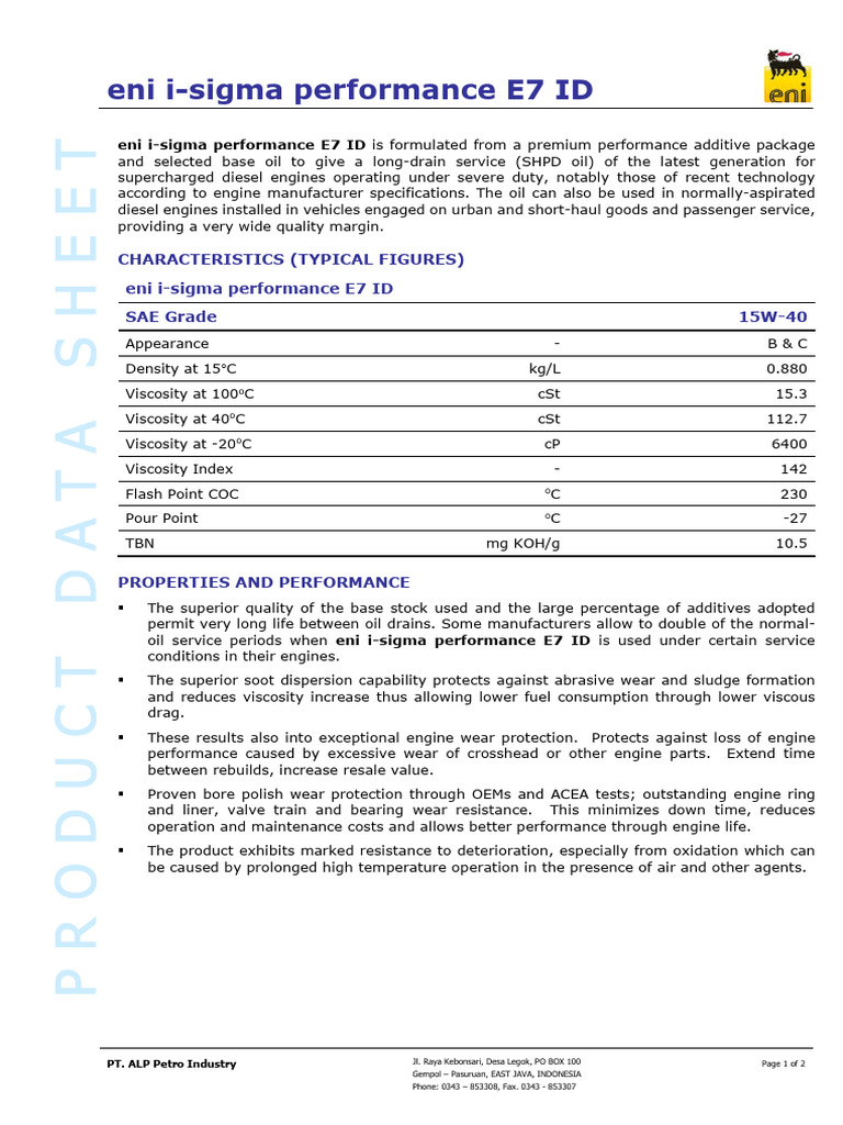 Pds D | PDF | Viscosity | Diesel Engine