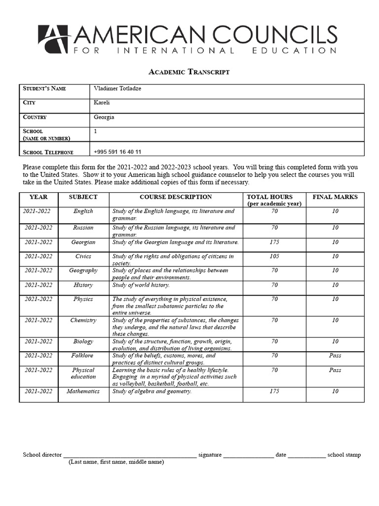 Academic Transcript 23 | PDF | Mathematics | Physics