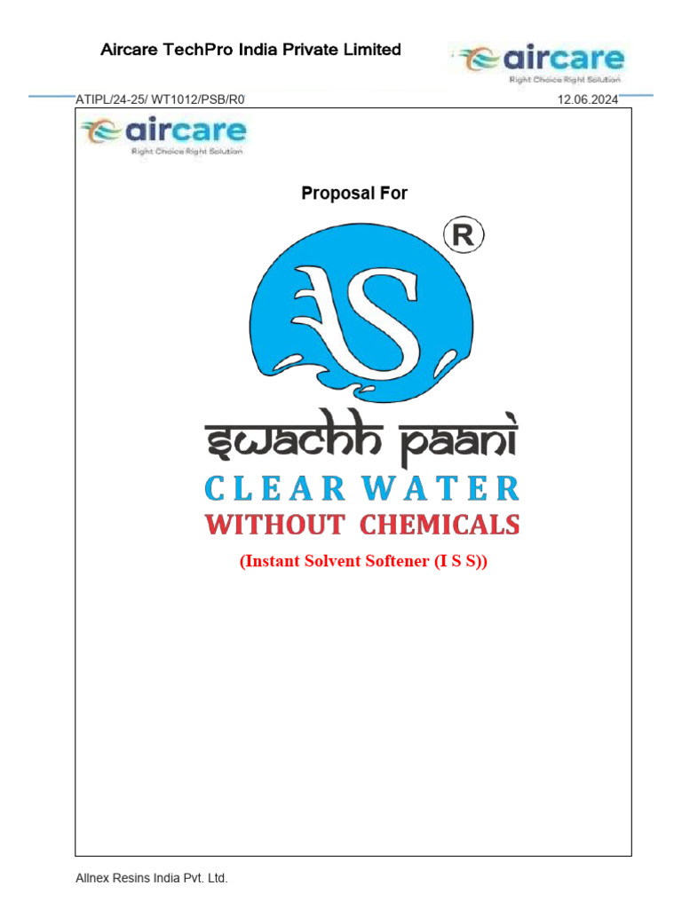 Water Offer ALLNEX 12062024 | PDF | Water | Materials