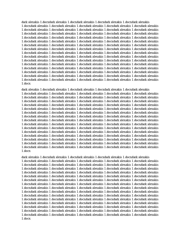 Dark Alexakis Document Overview | PDF
