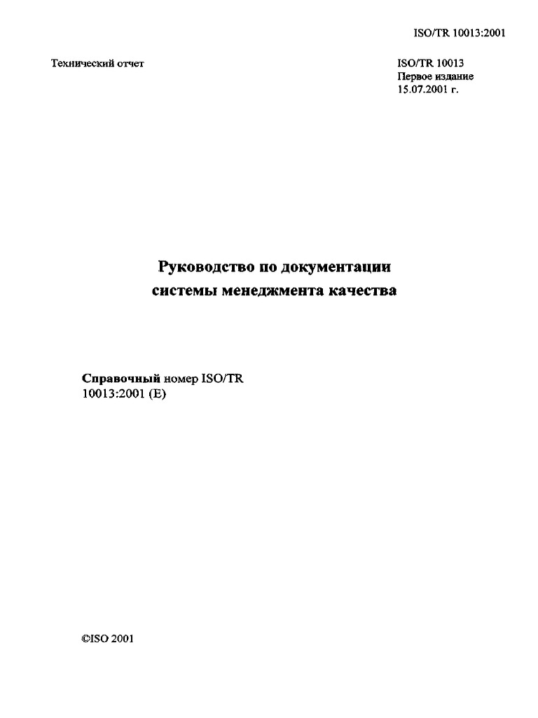 ISO TR 10013-2001 Rus (Scan) | PDF