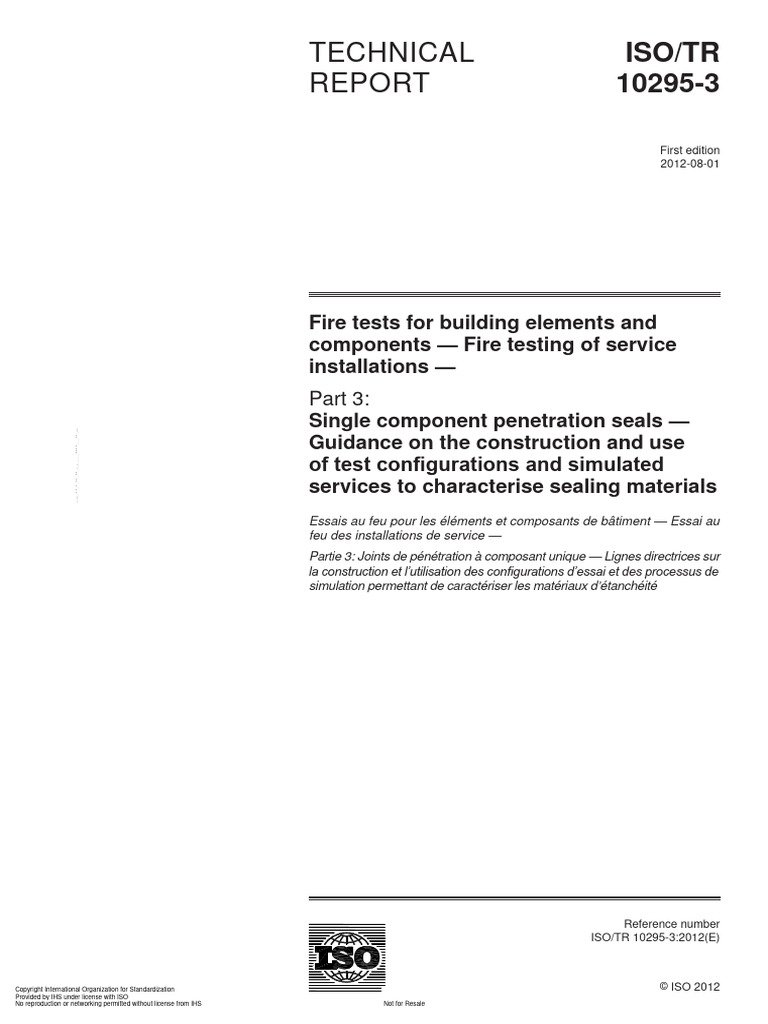 Iso TR 10295-3-2012 | PDF | International Organization For Standardization