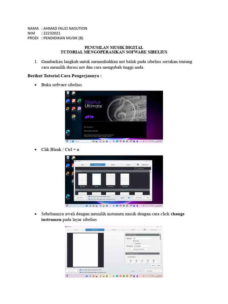Tutorial Mengoperasikan Sofware Sibelius | PDF | Seni