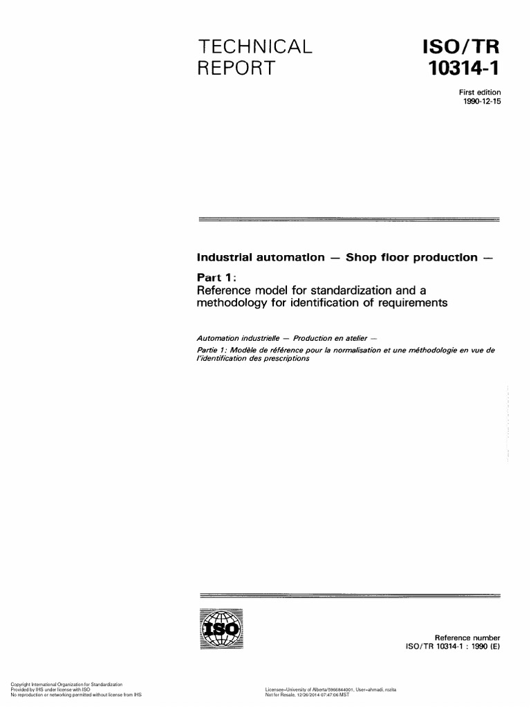 Reference Model for Industrial Automation | PDF | International ...
