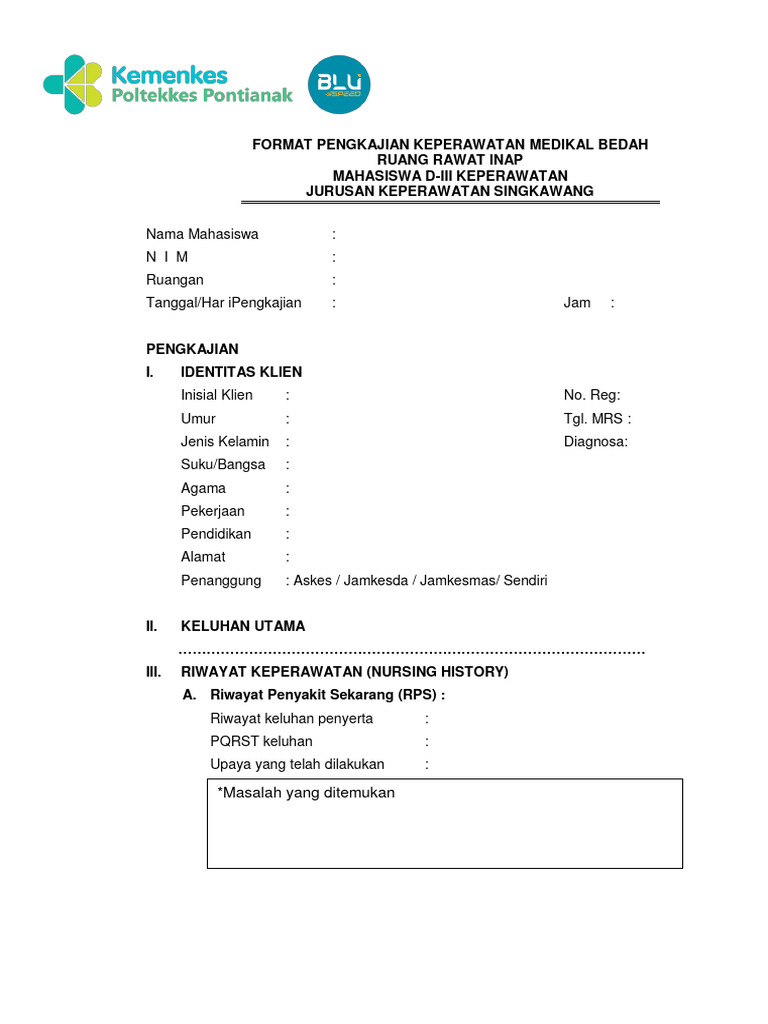 Format Pengkajian KMB | PDF