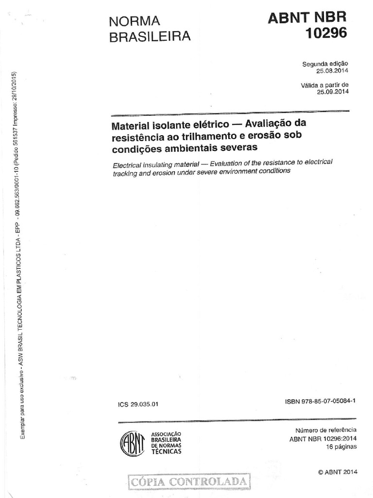 ABNT NBR 10296 Trilhamento 25.08.2014 | PDF