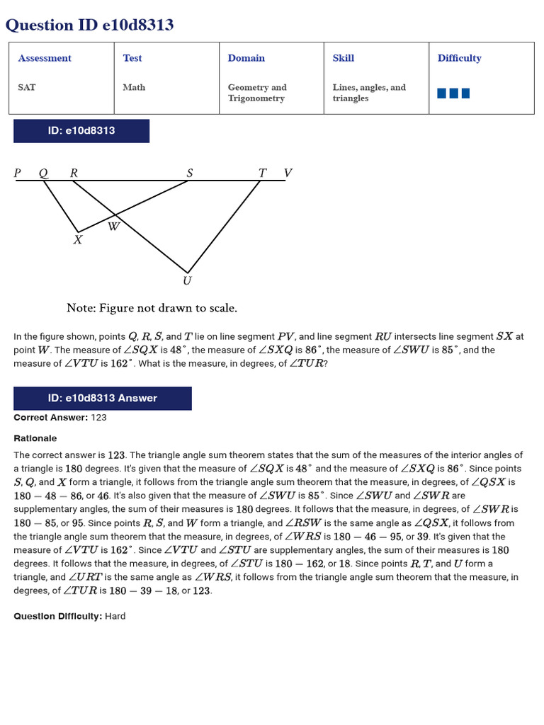 SAT Math Geo&Trig | PDF | Triangle | Circle