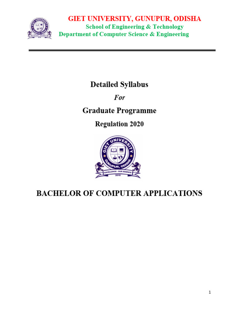 Bca Syllabus Pdf Pointer Computer Programming Class Computer Programming