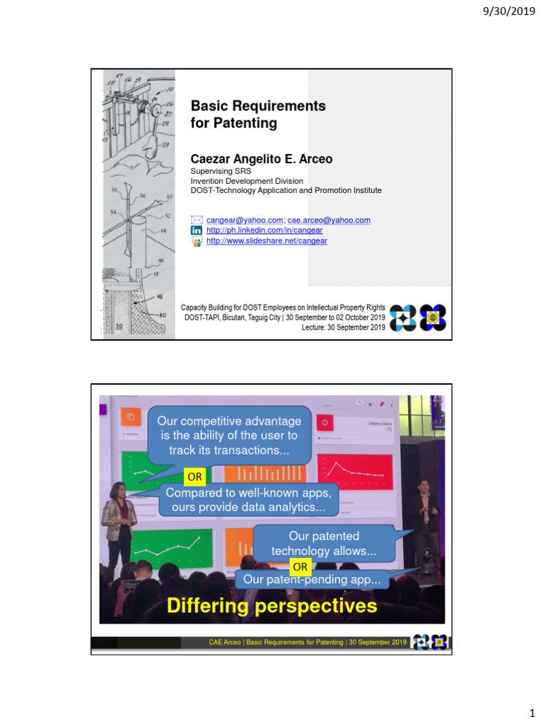 Patent Training Presentation | PDF | Patent | Invention