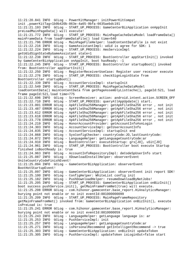 GameCenter Startup Log Analysis | PDF | Computer Networking | Data ...