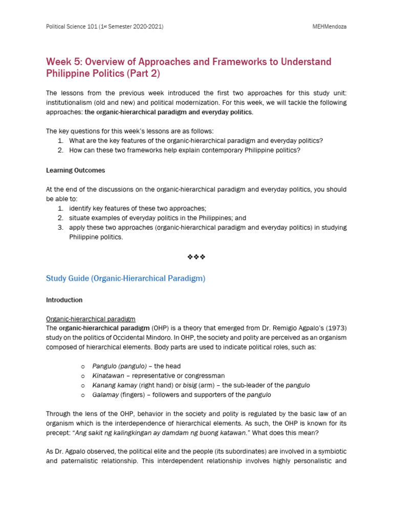 Week 5 Study and Activity Guide | PDF | Paradigm | Psychology