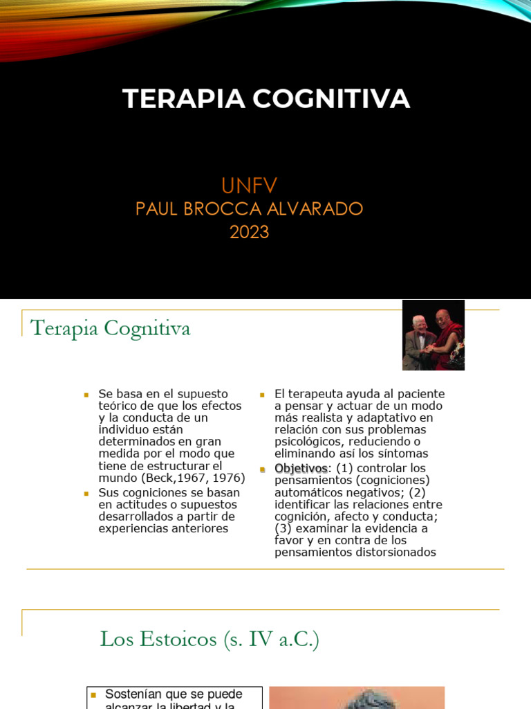Clase Terapia Cognitiva 2 | PDF | Terapia cognitiva | Pensamiento