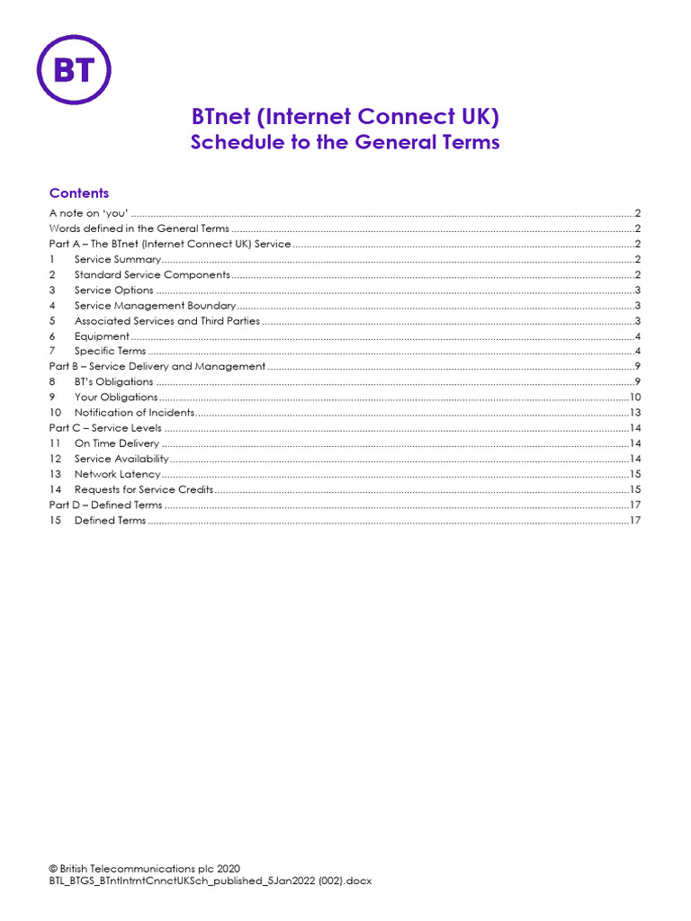 BTL BTGS BTntIntrntCnnctUKSch | PDF | Customer Premises Equipment ...