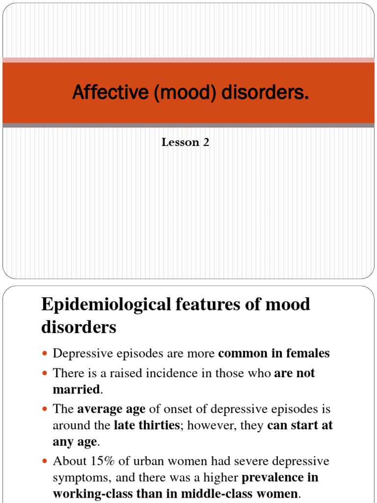 Affective (Mood) Disorders | PDF | Mania | Major Depressive Disorder
