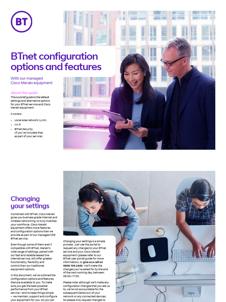 BTnet Cisco Meraki Configuration Guide | PDF | Ip Address | Wi Fi