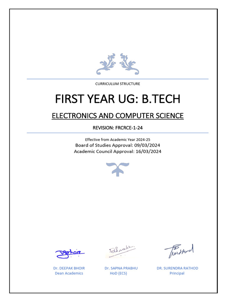Curriculum FE FrCRCE ECS 1 | PDF | Curriculum | Learning