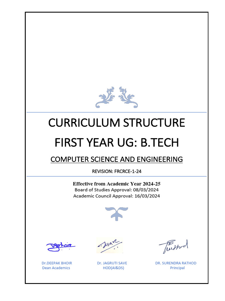 Currirulum FE FrCRCE-1 CS | PDF | Curriculum | Learning