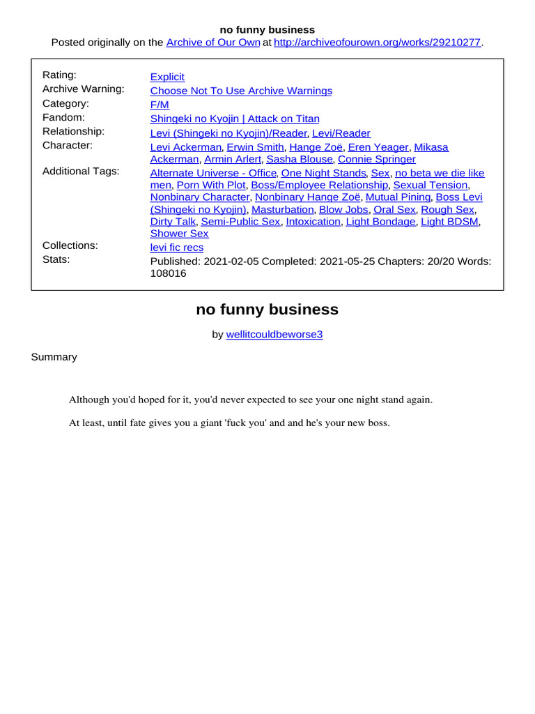 No Funny Business | PDF